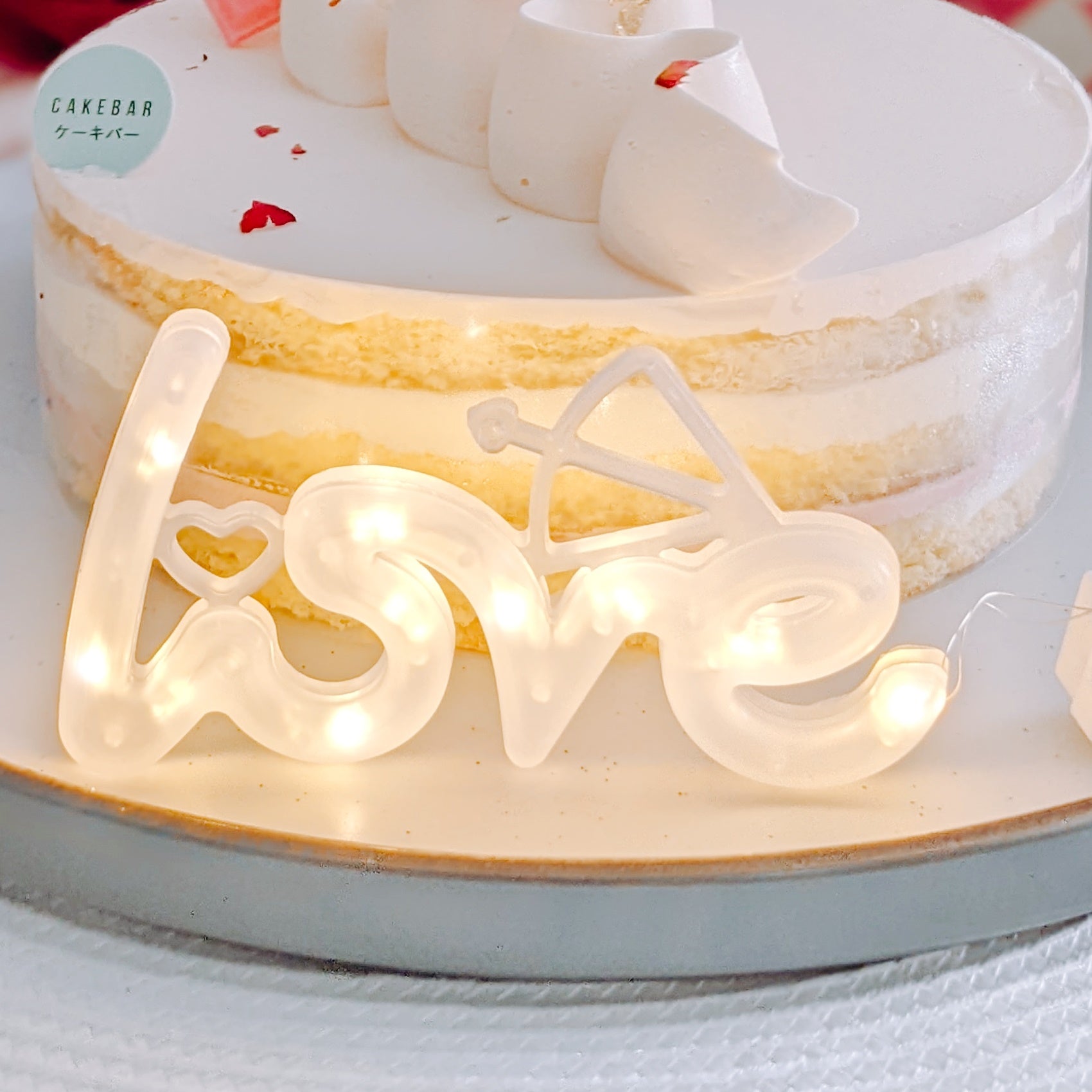 Romantic Touch with LOVE Word LED Light – CAKEBAR.COM.SG